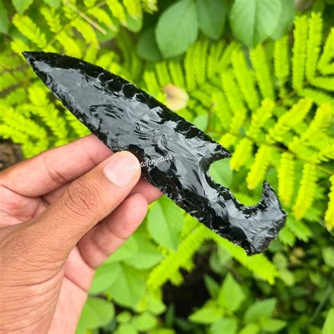 Natural Obsidian Lava Blade Knife Black Obsidian Athame Knives