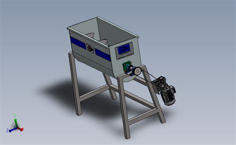 色带混合器solidworks 2020模型图纸下载 懒石网
