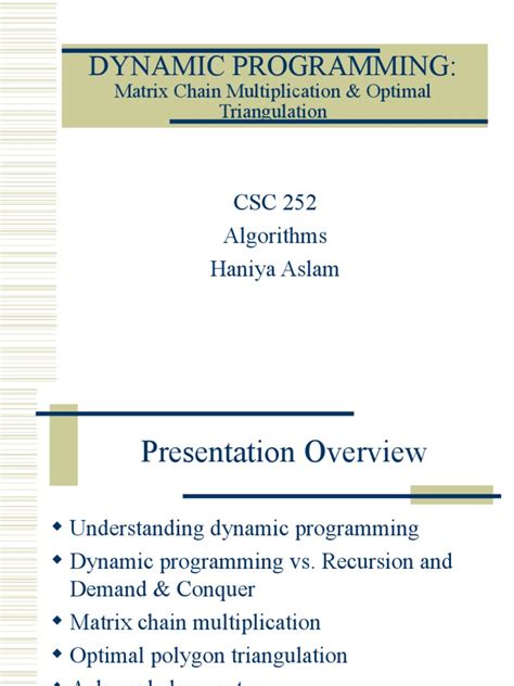 Pres Pdf Dynamic Programming Algorithms