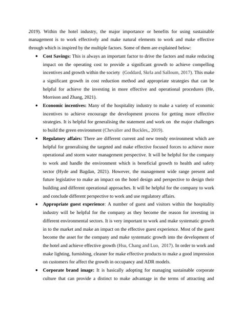 Sustainable Management Practices In Hospitality Organisation A Case