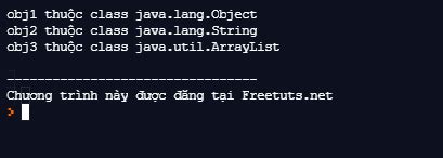 Phương thức getClass trong Object Java Freetuts