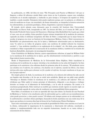 Anotaciones sobre la evolución de la medicina interna desde William
