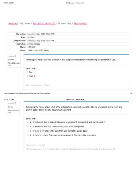 Self Quiz Unit 3 Attempt Review Pdf