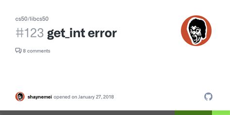 Get Int Error Issue 123 Cs50 Libcs50 GitHub