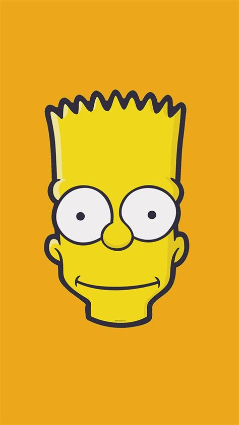 Bart Face Art Illust Yellow Minimal Simple Iphone 5s Wallpaper