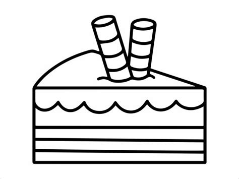 Premium Vector Hand Drawn Dessert Cake Illustration