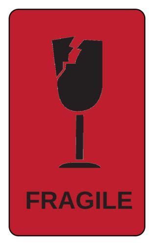 Broken Cup Fragile Sticker Template