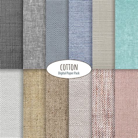 Cotton Texture Fabric Digital Paper Textile Backgrounds Cloth Paper