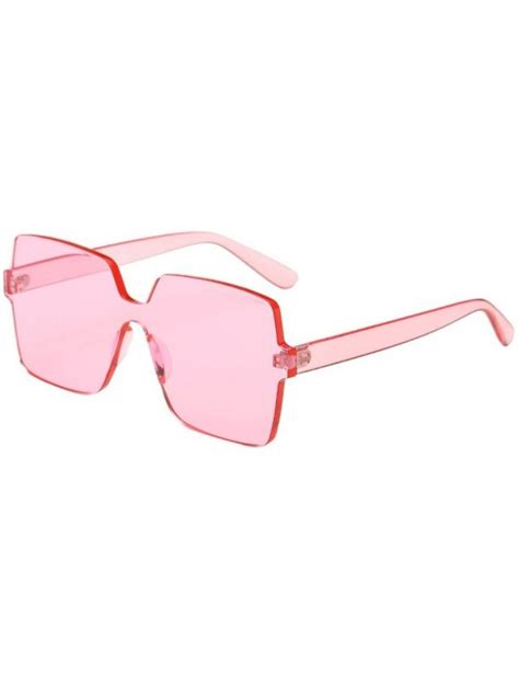 Pastel Color Semi Rimless Half Frame Classic Horn Rimmed Sunglasses