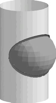 Intersection Of A Sphere With A Cylinder At The Right We See The Download Scientific