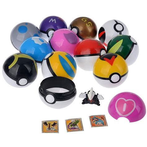 12 Pcsset Pikachu Pokeball Pokeball Realistic Poke Bolas Pikachu