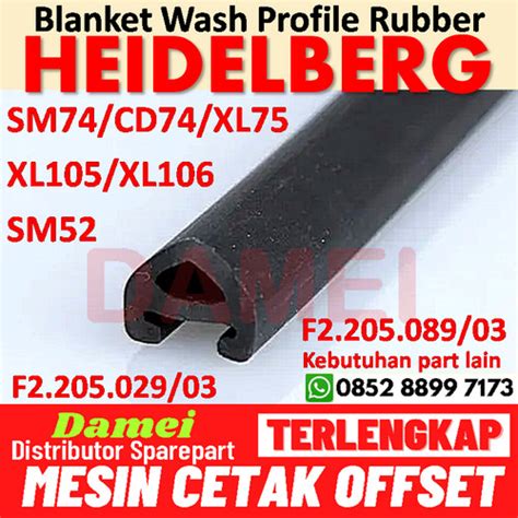 Jual Heidelberg Blanket Wash Profile Rubber Semifinished Profile Rubber