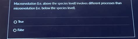 Solved Macroevolution I E Above The Species Level Chegg