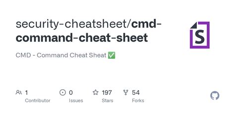 Github Security Cheatsheetcmd Command Cheat Sheet Cmd Command