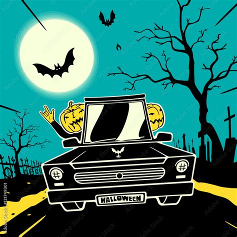 Halloween Cartoon Vector Illustration Stock Vector Adobe Stock