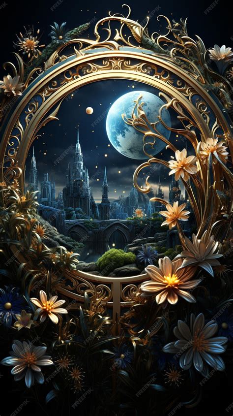 Premium Ai Image 4k Android Half Moon Art Wallpaper