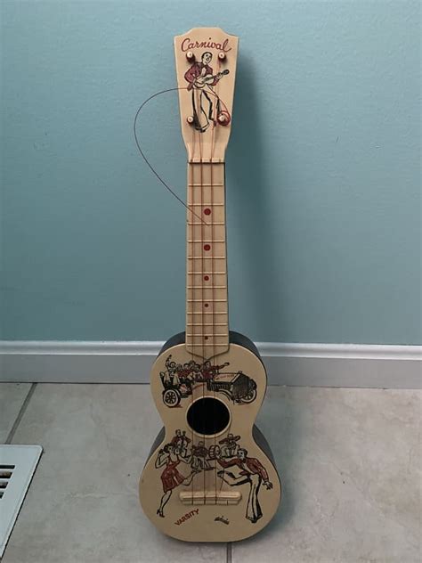 Carnival Ukulele Varsity 1950s Aged Yellow Reverb