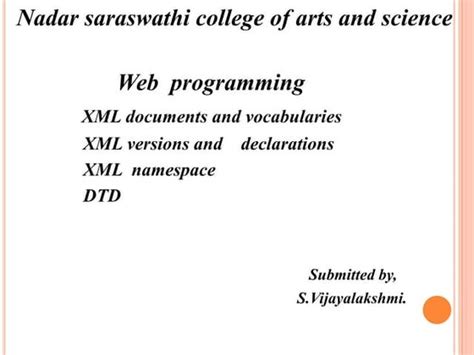 Xml Presentation Ppt
