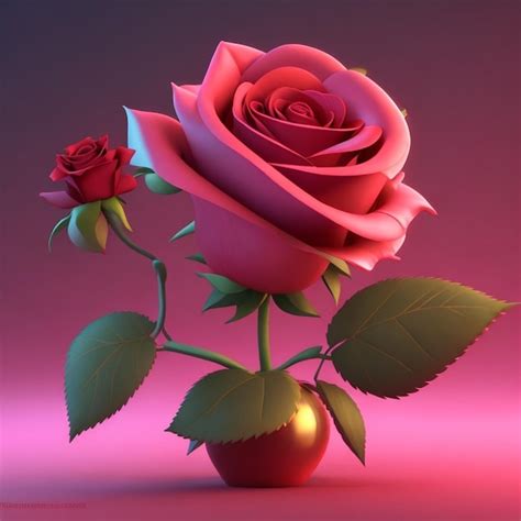Premium Ai Image Valentine Rose Red Rose Image Rose Isolated