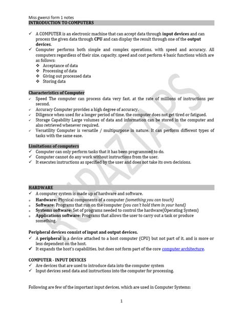 Computer Notes 2019 Pdf Random Access Memory Computer Data Storage