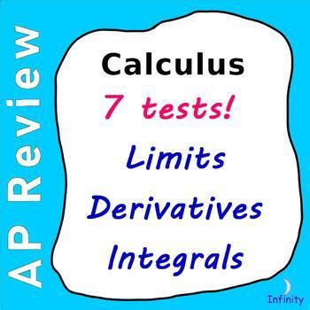 Calculus Test Bundle Tests Limits Derivatives Integrals By Infinity