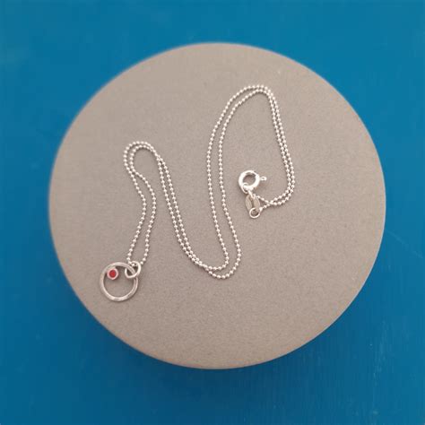 Tiny Dot Pendant Red