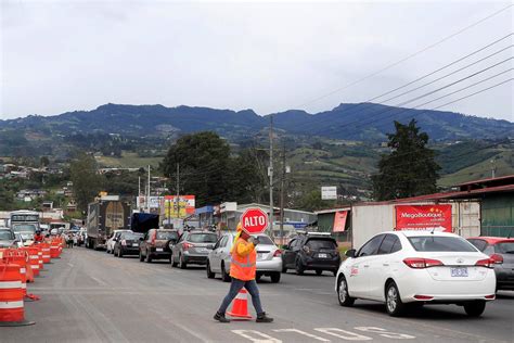 Entrar o salir de Cartago toma hasta 40 minutos más por trabajos en