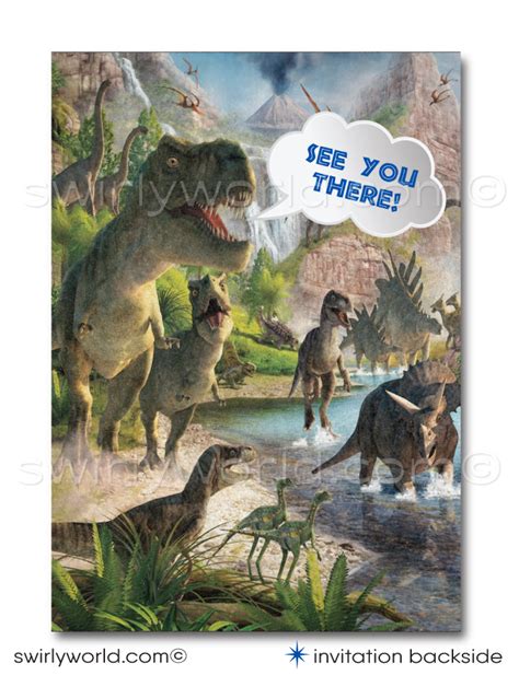 Jurassic Park Birthday Invitations Jurassic World Photography Backdrop