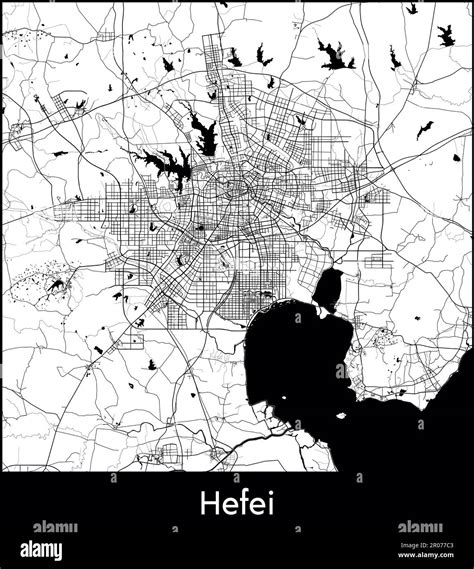 City Map Asia China Hefei Vector Illustration Stock Vector Image And Art