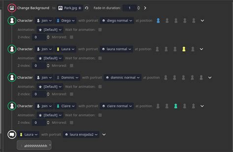 Features For Dialogues With Many Characters For Version 2x · Issue