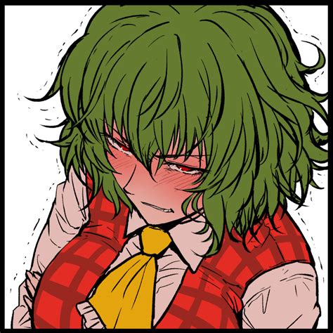 Safebooru 1girl Ascot Blush Green Hair Henriiku Ahemaru Kazami