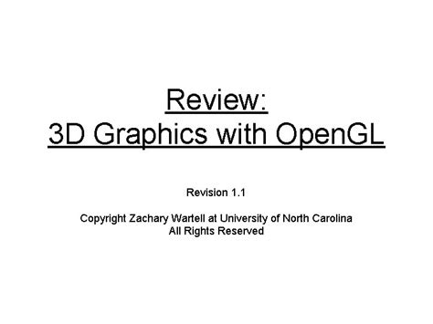 review 3 d graphics with open gl revision
