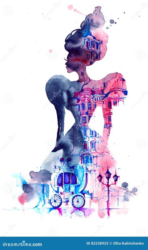 Fine lady stock illustration. Illustration of retro, horse - 82238925
