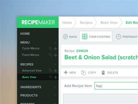 Recipe Manager Ui By Dinesh Khairate On Dribbble