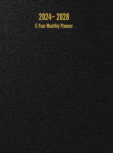 2024 2028 5 Year Monthly Planner 60 Month Calendar Black Large