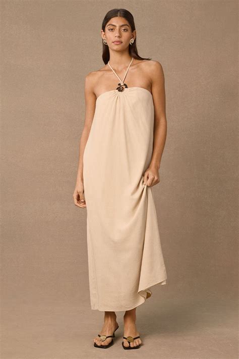 Aelia Midi Dress Sand MØn Renn