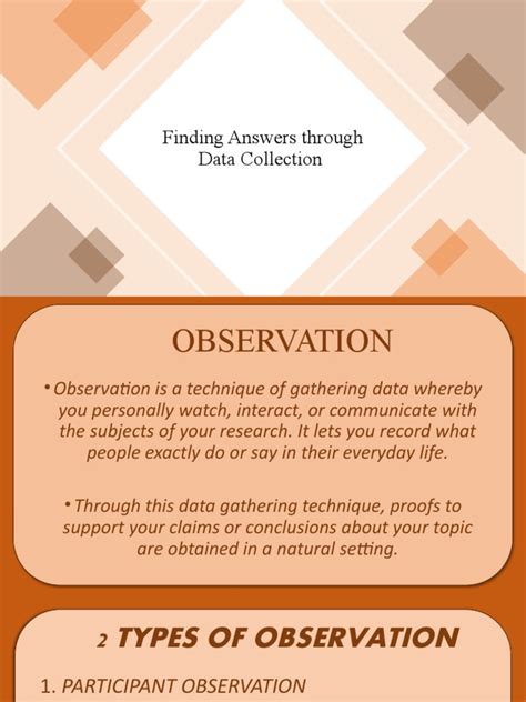 Finding Answers Through Data Collection Pdf Observation Sampling