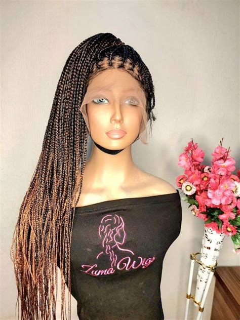 Braided Wig For Black Women Full Lace Braid Wig Black To Brown Ombre