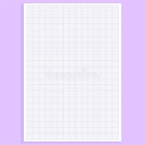 Grid Paper Realistic Blank Lined Paper Sheet In A4 Format Squared Background With Color Graph