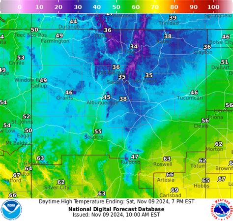 Noaa Graphical Forecast For Albuquerque Nm