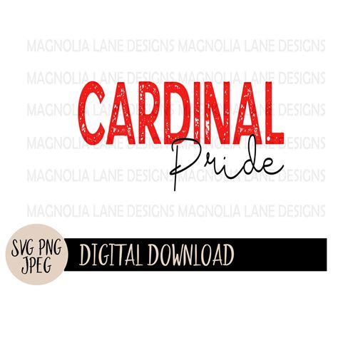 Cardinal Pride Svg School Mascot Cardinals Svg Jpeg Png Cut File