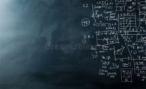 Chalkboard Filled With Complex Mathematical Equations And Diagrams