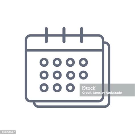 平面日曆圖示牆上的日曆向量圖形及更多一週圖片 一週 事件 商務 Istock