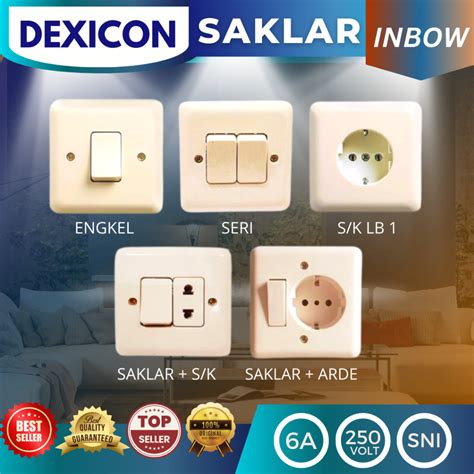 Jual Saklar Lampu Inbow Switch Lamp Seri Engkel Stop Kontak Sakelar Ib