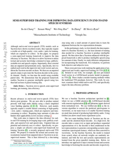 Semi Supervised Training For Improving Data Efficiency Pdf Computers