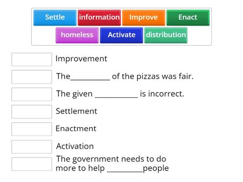 Nominalisation Match Up