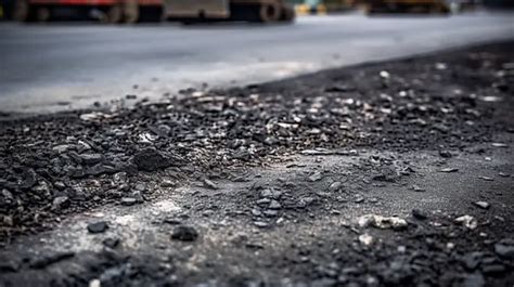 Intriguing Texture Of Asphalt Under Construction Background Black