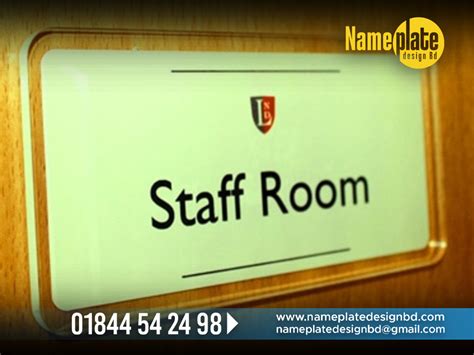 School College University Staff Room Office Name Plate Signage Bd