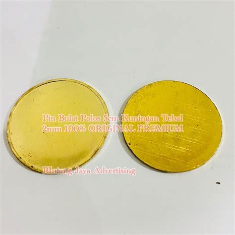 Jual Pin Bulat Polos 5cm Tebal 2mm Pin Bross Bulat Polosan Polos