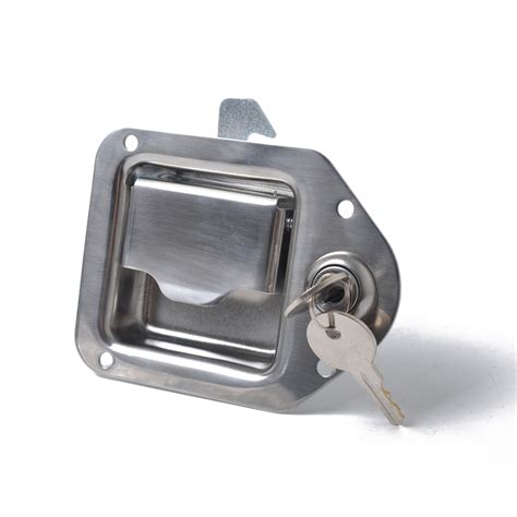 Stainless Steel Tool Box Lock Paddle Latch And Keys For Trailer Yacht